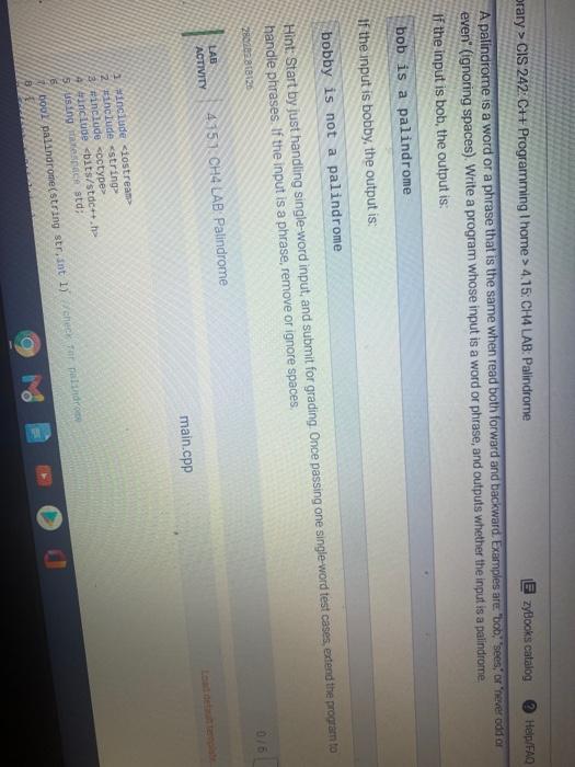 Solved orary > CIS 242C++ Programming l home > 4.15: CH4 | Chegg.com