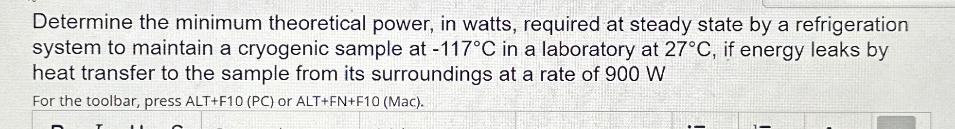 Solved Determine the minimum theoretical power, in watts, | Chegg.com