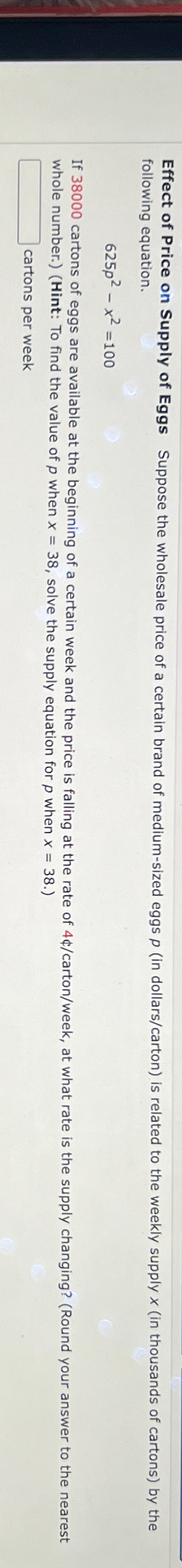 Solved following equation.625p2-x2=100whole number.) (Hint: | Chegg.com