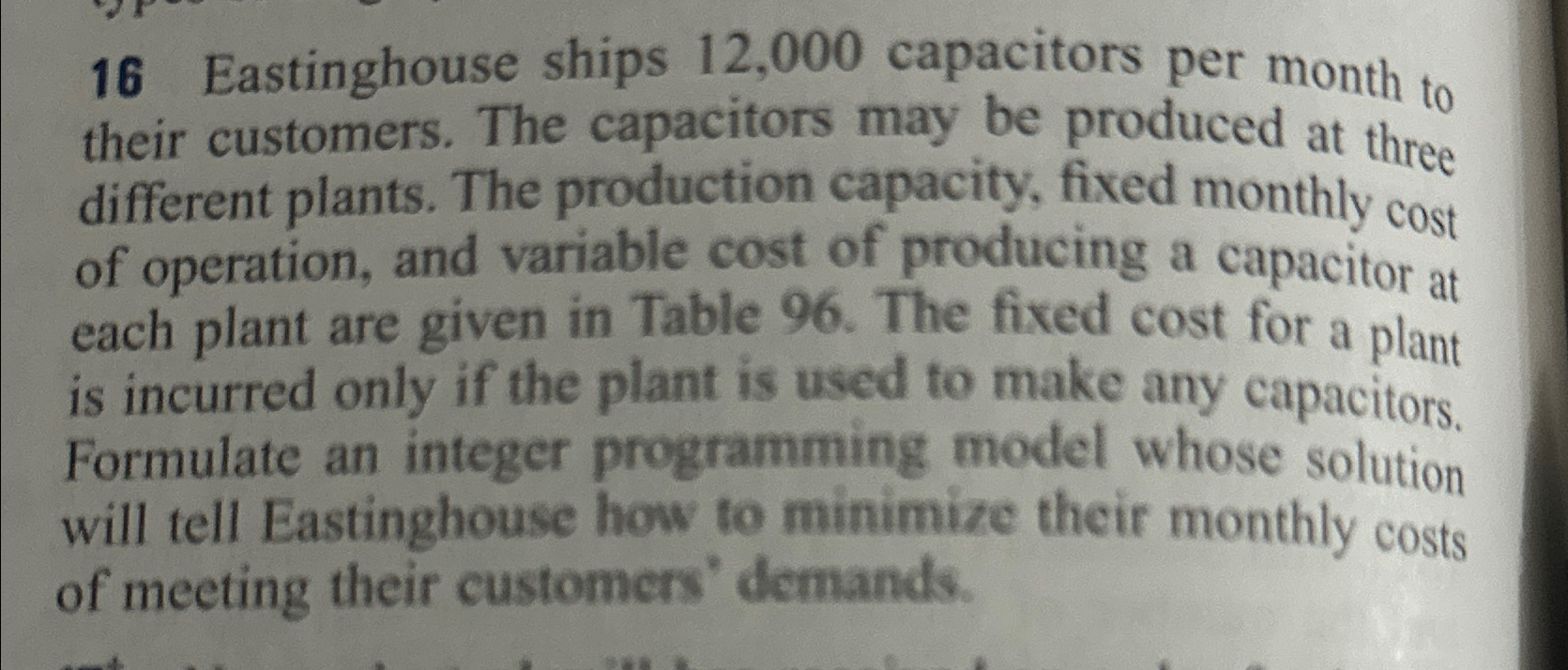 Solved 16 ﻿Eastinghouse ships 12,000 ﻿capacitors per month | Chegg.com