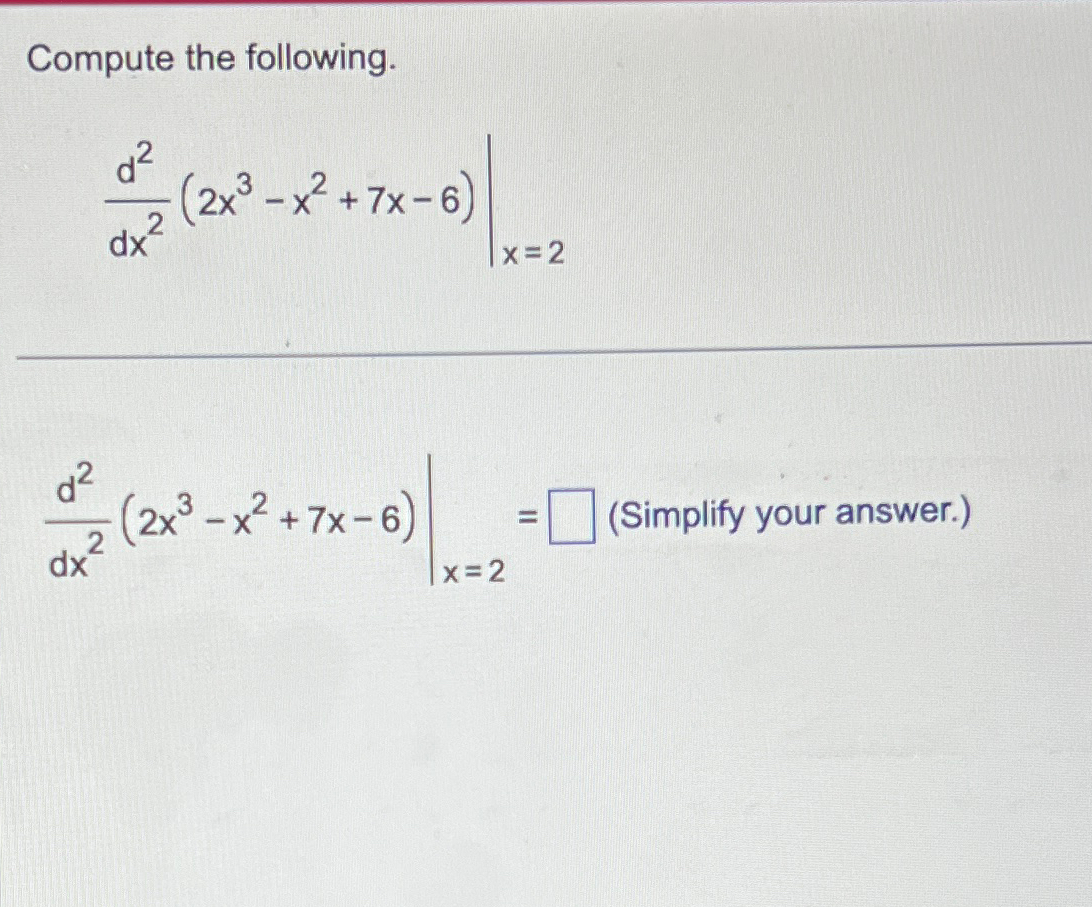 Solved Compute the | Chegg.com