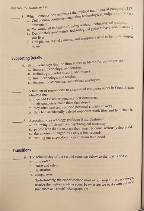 Solved 479 TAMING THE ANGER MONSTER Questions ocabulary in | Chegg.com