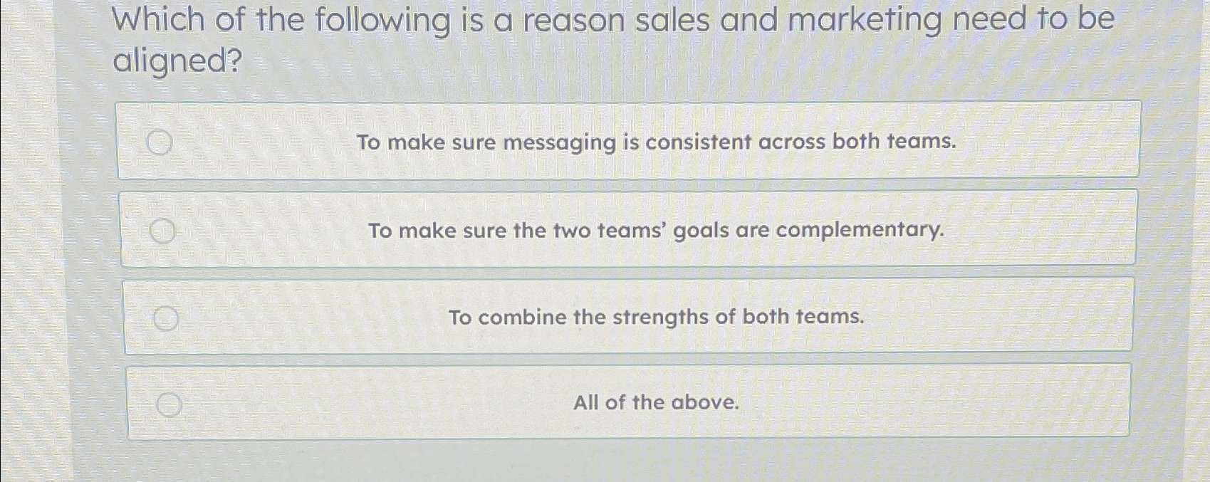 Solved Which of the following is a reason sales and | Chegg.com