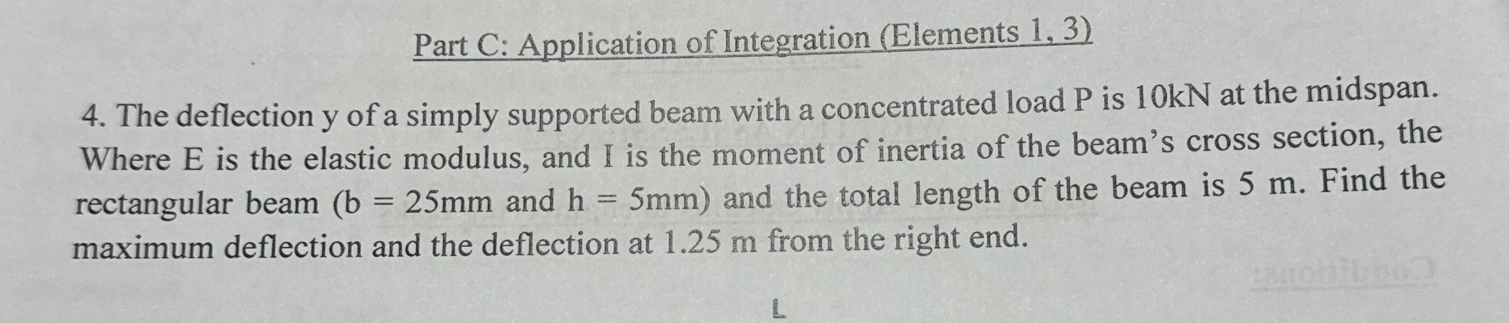 Solved Part C: Application of Integration (Elements 1, 3)4. | Chegg.com