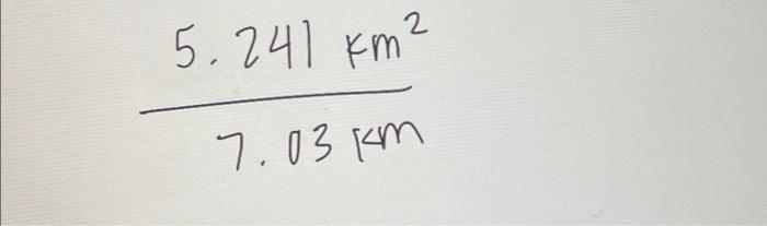 7.03 km5.241 km2 | Chegg.com