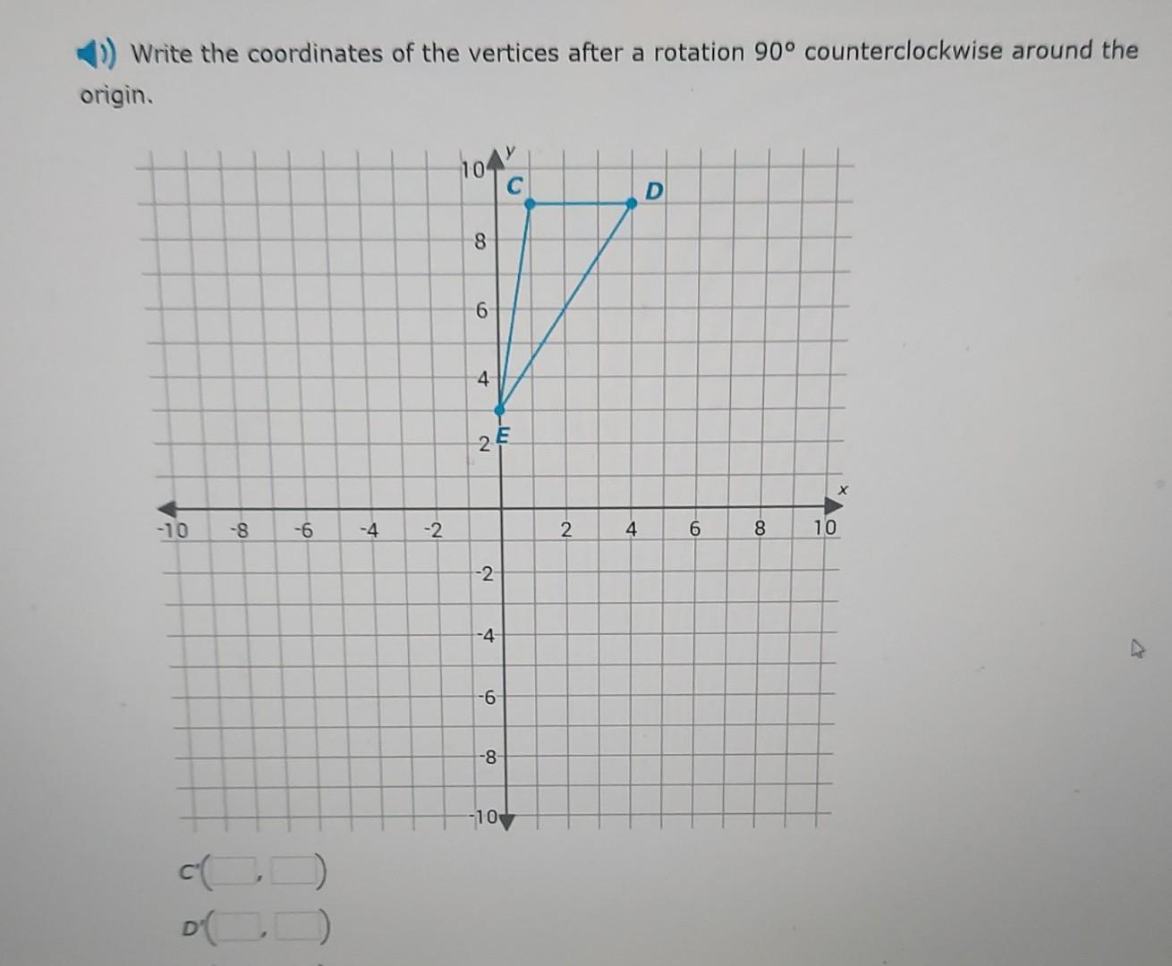 Solved 1 Write The Coordinates Of The Vertices After A