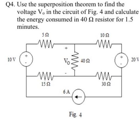 Solved Use the superposition theorem to find thevoltage Vo | Chegg.com