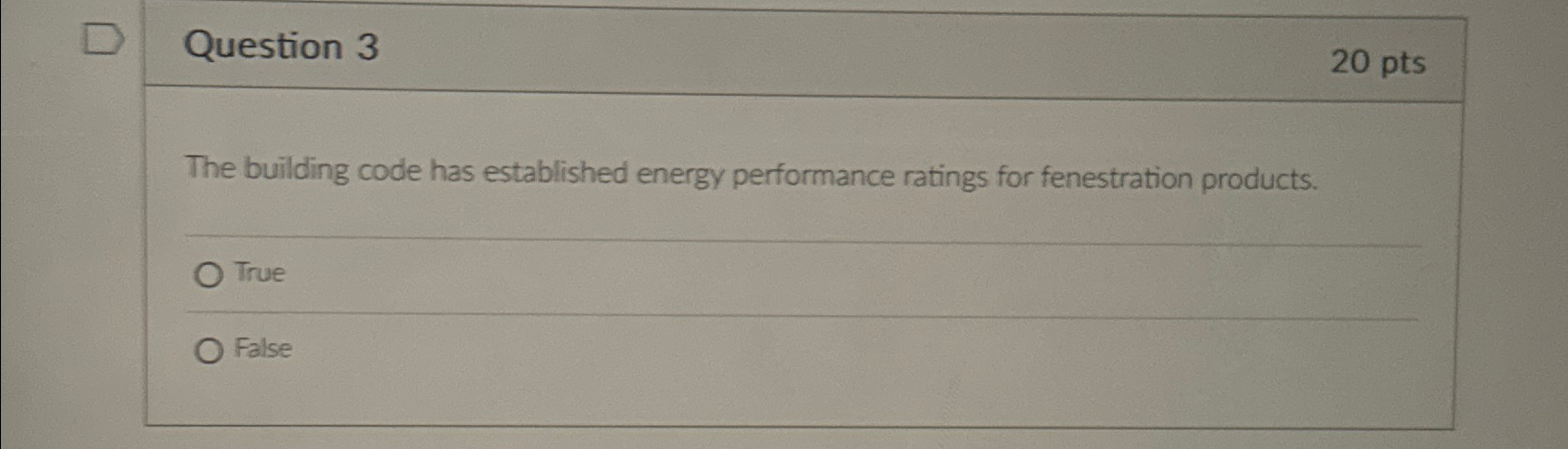 Solved Question 320 ﻿ptsThe building code has established | Chegg.com