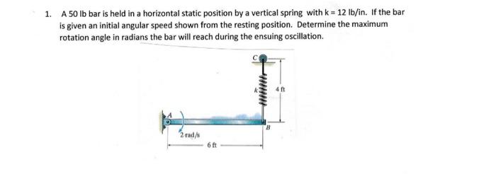 Solved A 50 lb bar is held in a horizontal static position | Chegg.com