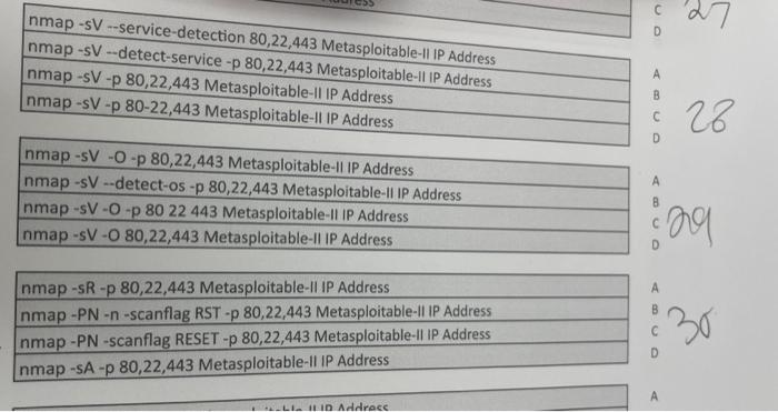 Solved Q28 Which of the following two commands enable | Chegg.com