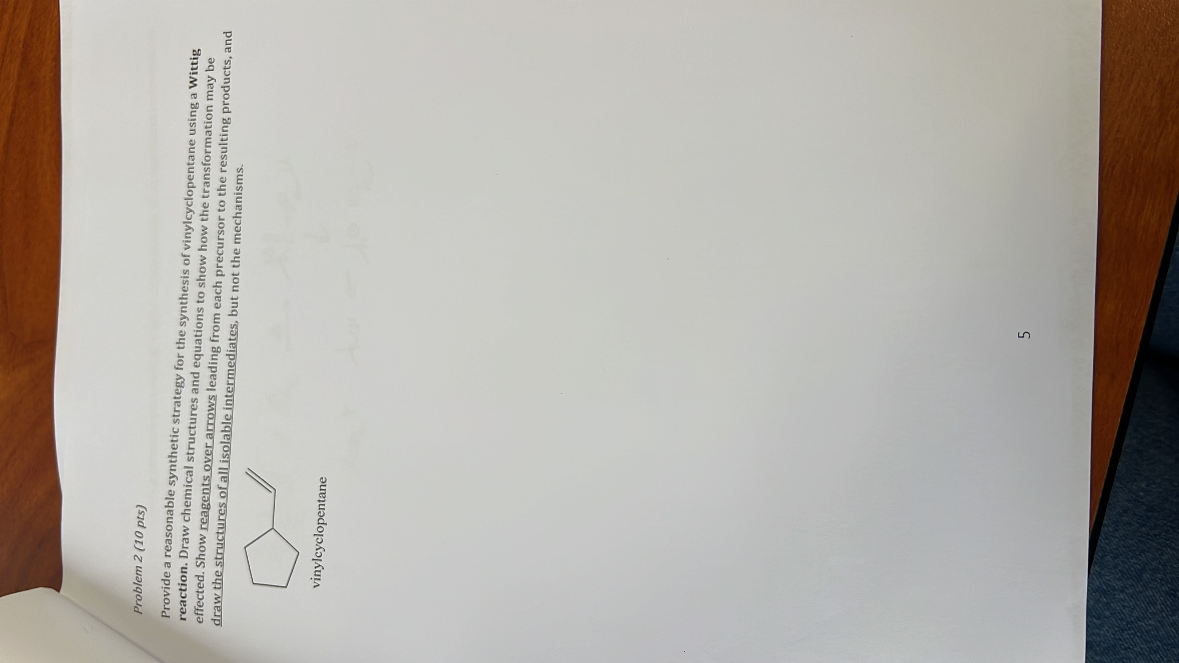 [Solved]: Problem 2 (10 pts) Provide a reasonable synthetic