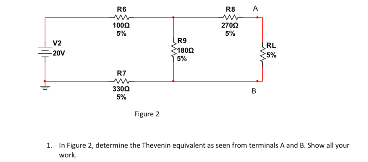 Solved Figure 2In Figure 2, ﻿determine the Thevenin | Chegg.com