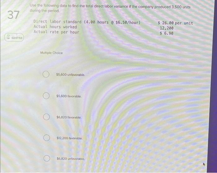Solved Use the following data to find the total direct labor | Chegg.com