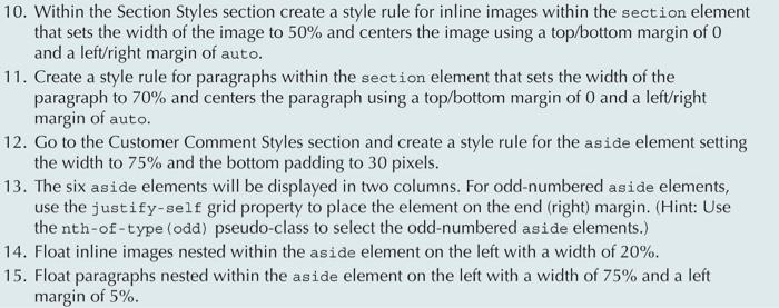 Solved 10. Within the Section Styles section create a style | Chegg.com