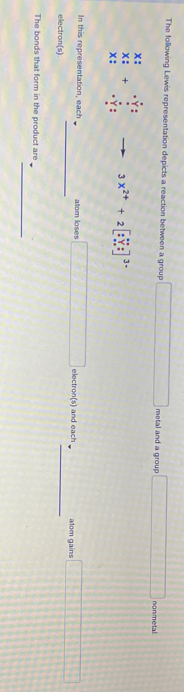 Solved The following Lewis representation depicts a reaction | Chegg.com