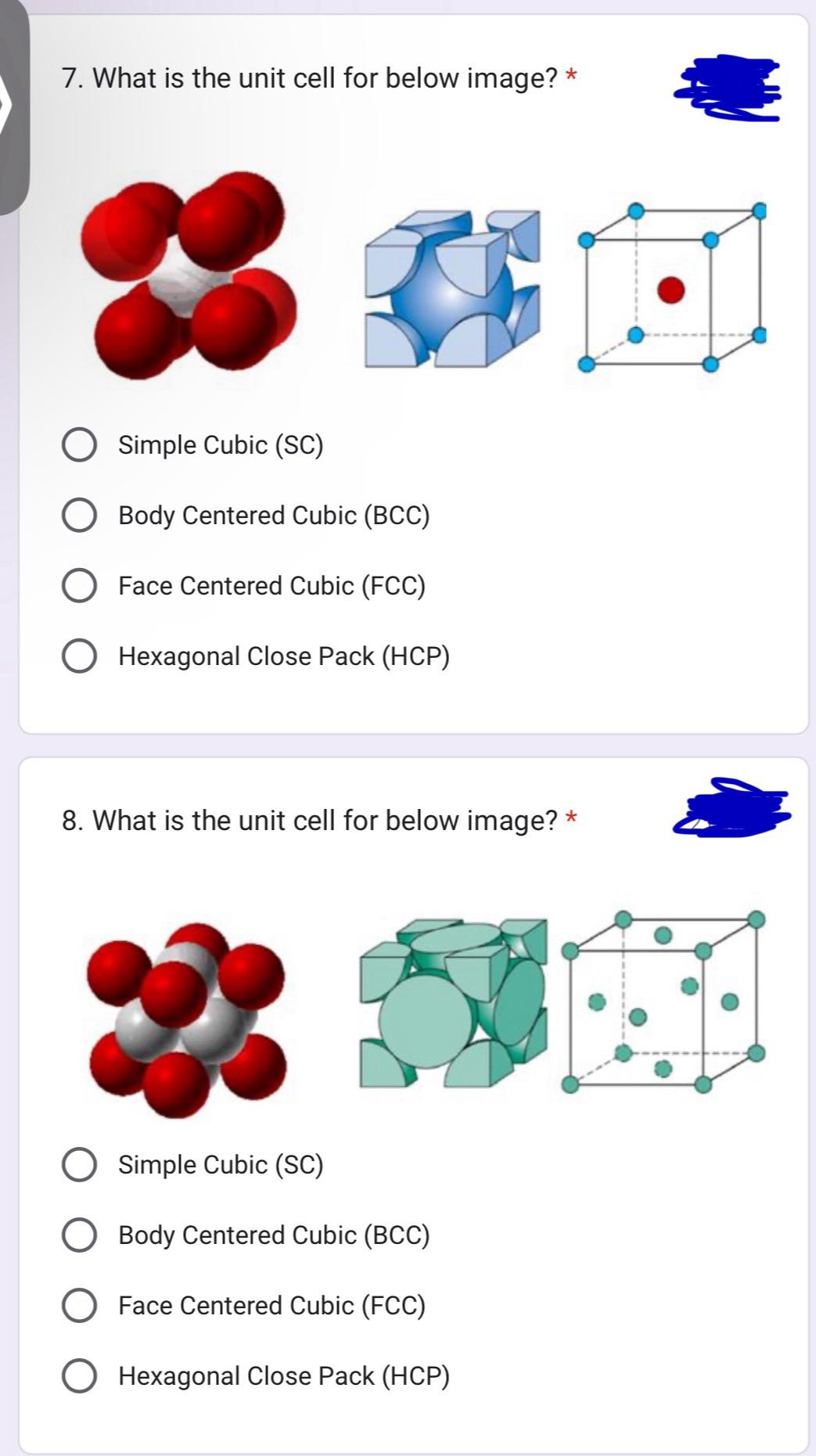 Solved What is the unit cell for below image? *Simple Cubic | Chegg.com