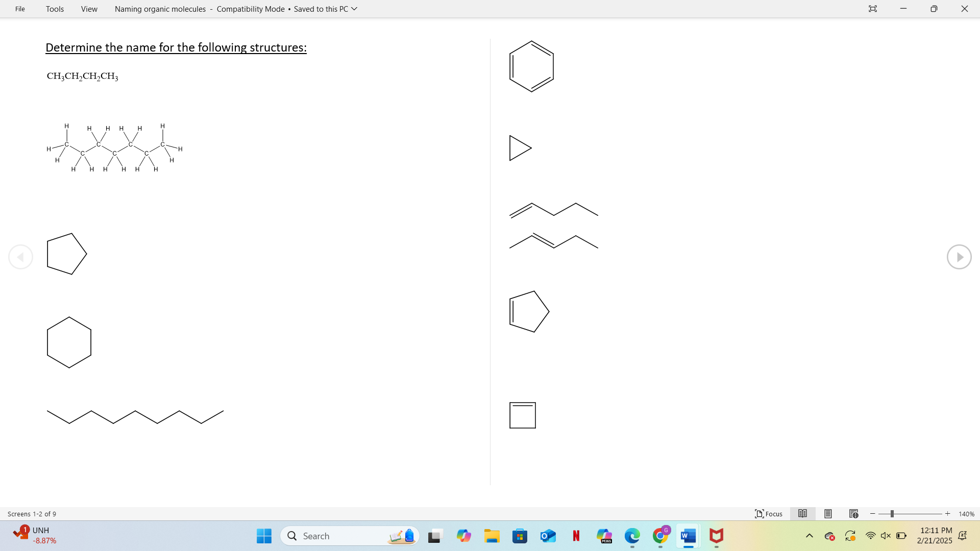 Solved First two and a half pictures is ﻿naming the | Chegg.com