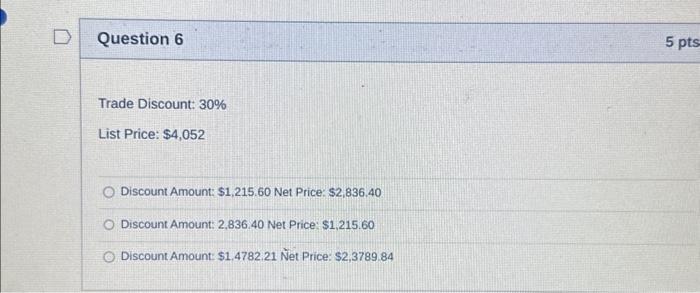 Solved For the next questions find the dollar amount of the | Chegg.com
