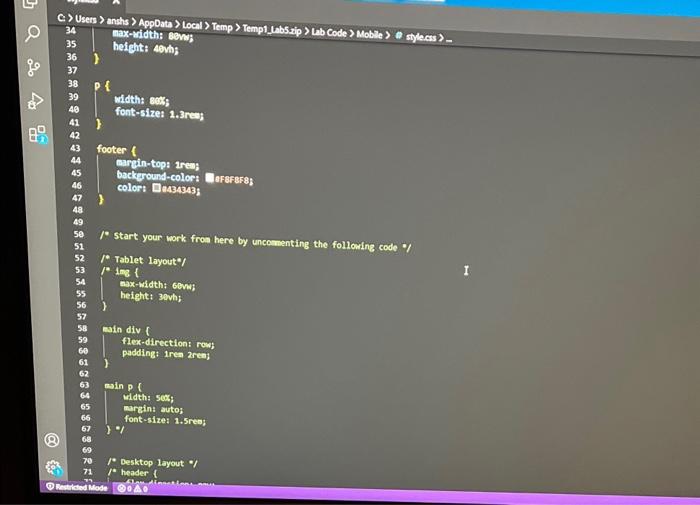 Download the LAB5.zip starter code from Brightspace | Chegg.com