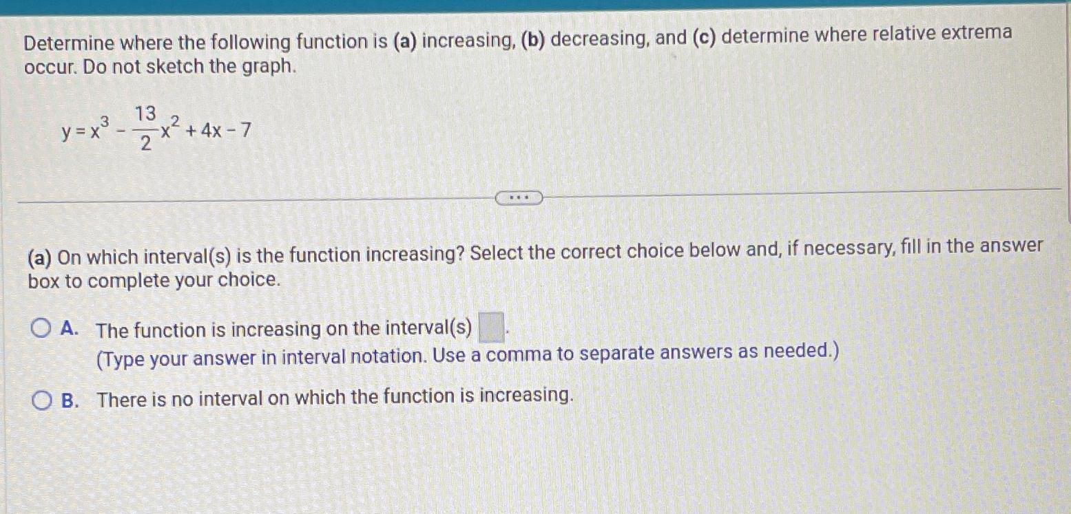 Solved Determine where the following function is (a) | Chegg.com