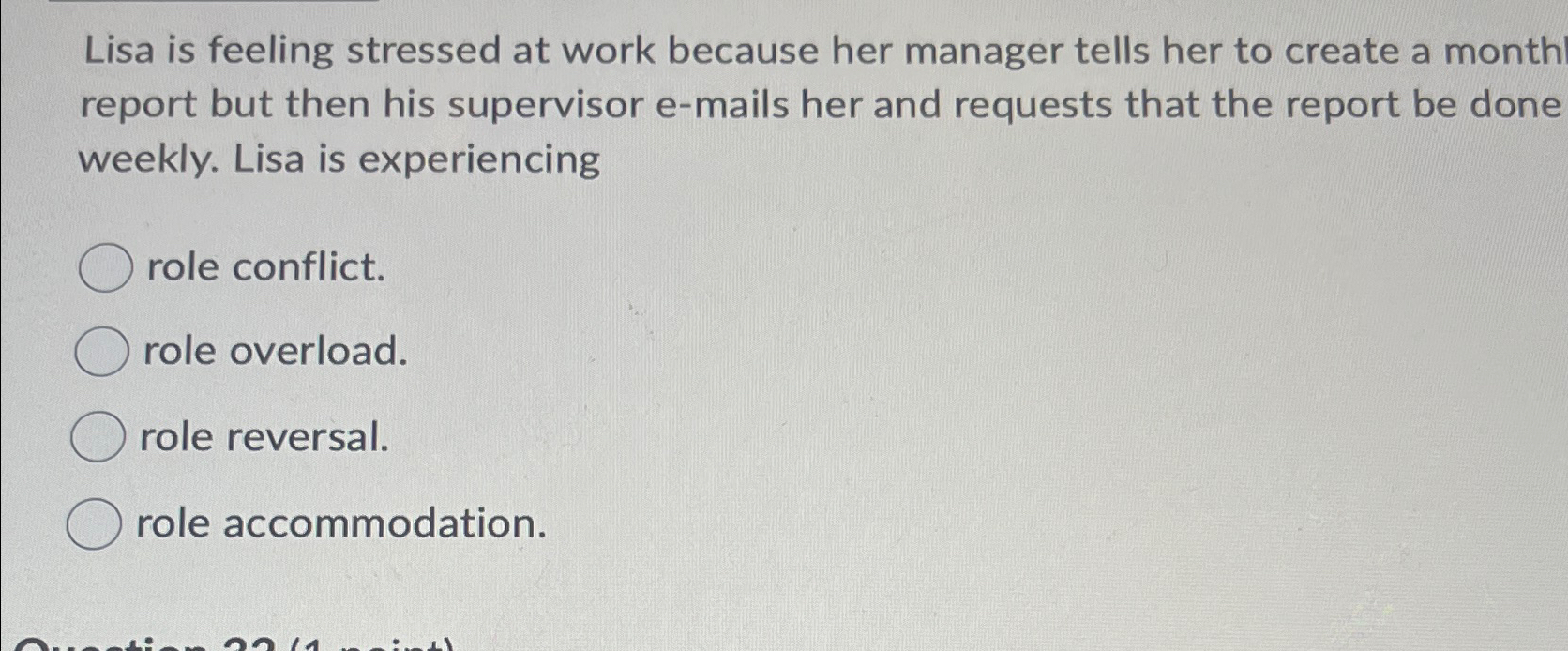 Solved Lisa is feeling stressed at work because her manager | Chegg.com