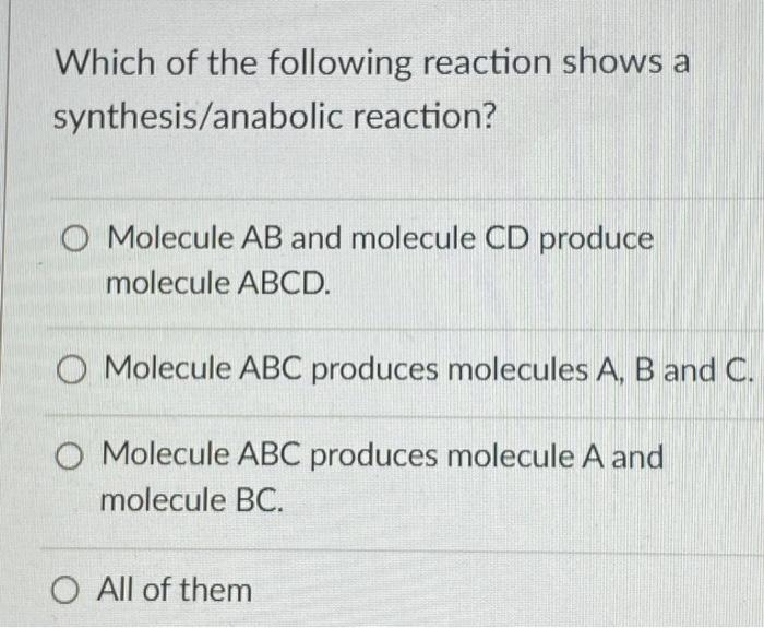 Solved Which of the following reaction shows a | Chegg.com