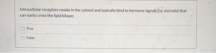 Solved Intracellular receptors reside in the cytosol and | Chegg.com