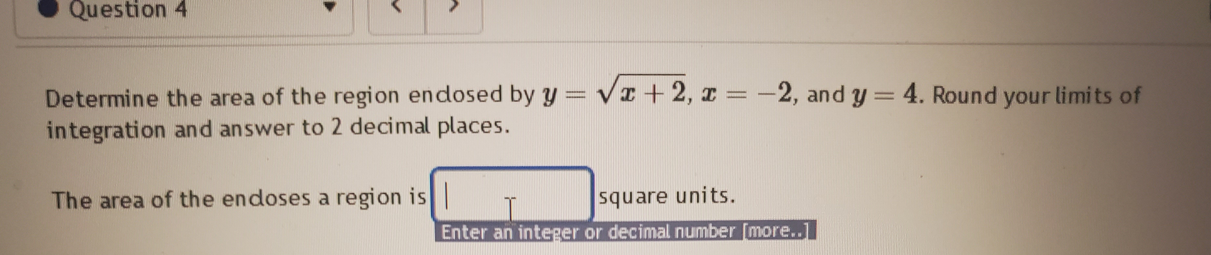 Solved Question 4Determine the area of the region endosed by | Chegg.com