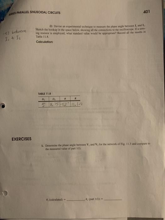 Solved Part 3 R-L-C Series-Parallel Network (a) Construct | Chegg.com