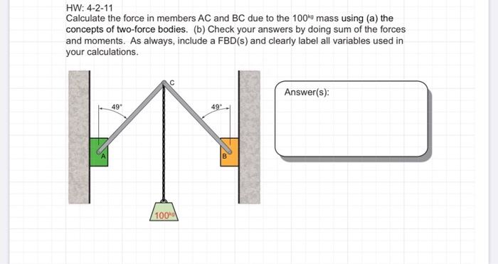 Solved statics class. simple two questions. final answer | Chegg.com