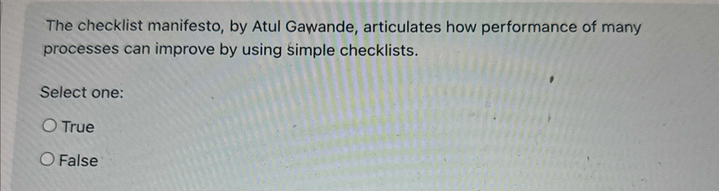 Solved The checklist manifesto, by Atul Gawande, articulates | Chegg.com