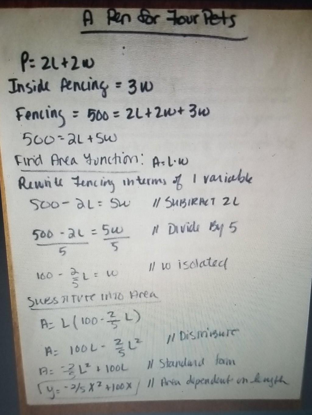 Solved You wish to build a rectangular pen for your four | Chegg.com