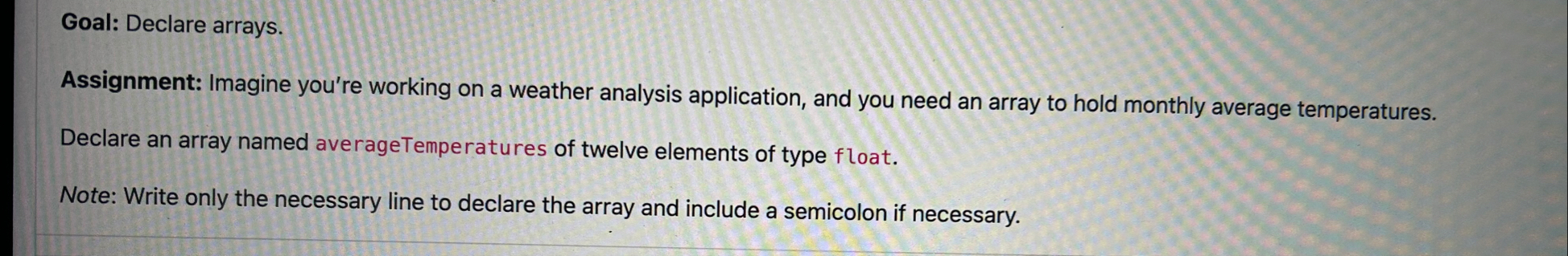 Solved Goal: Declare arrays in c++Assignment: Imagine you're | Chegg.com