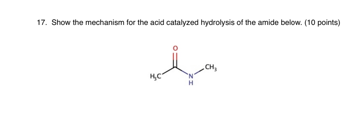 Solved Show the mechanism for the acid catalyzed hydrolysis | Chegg.com