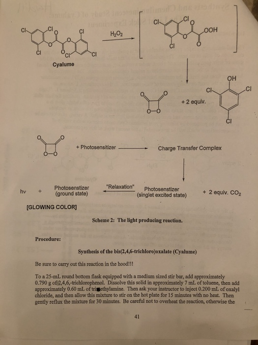 Solved 4. Devise another possible synthesis of cyalume using | Chegg.com