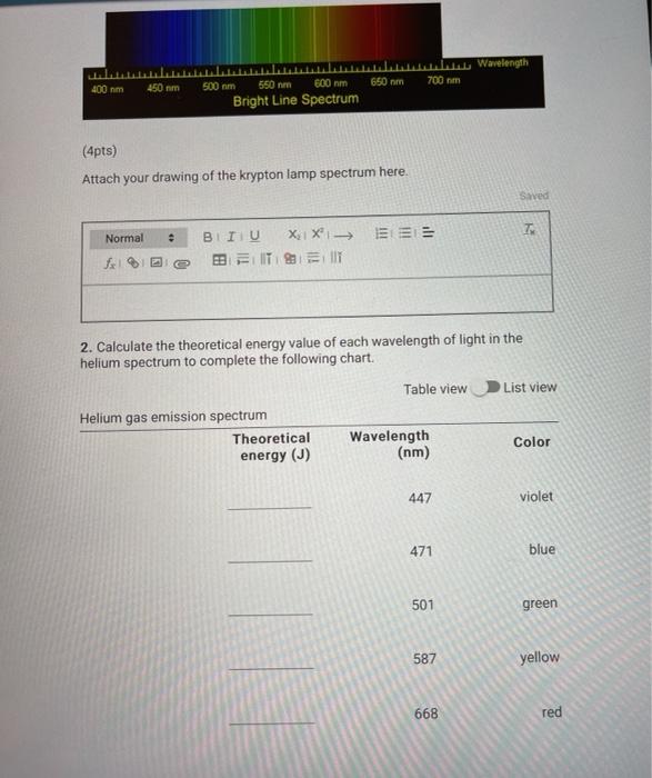Solved Helium (He) Gas discharge tube: Bright line emission | Chegg.com