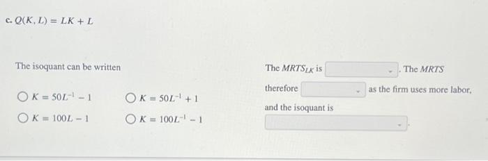 Solved The Calculus of Production Functions and Input Demand | Chegg.com