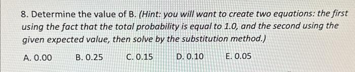 Solved Use the following Probability Distribution Table to | Chegg.com