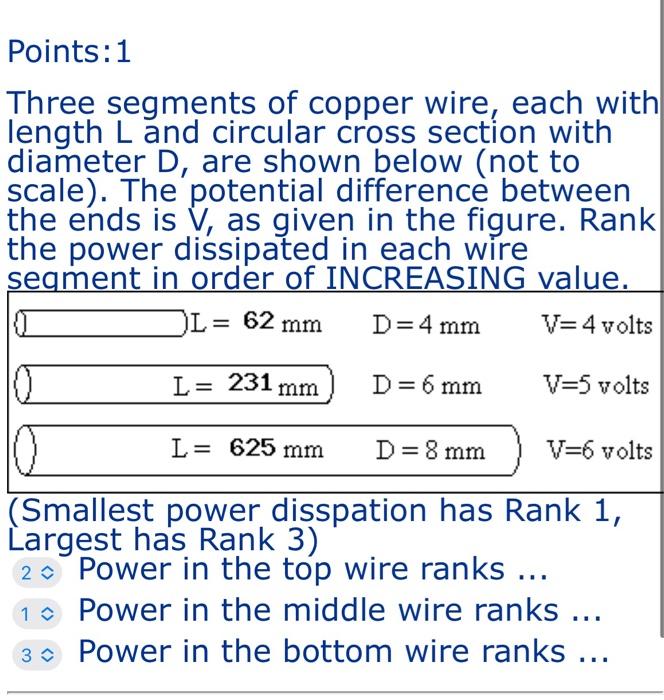 Three segments of copper wire, each with length L and | Chegg.com