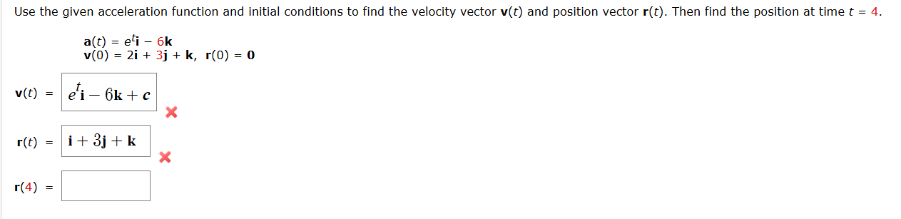 Solved Use The Given Acceleration Function And Initial 5655