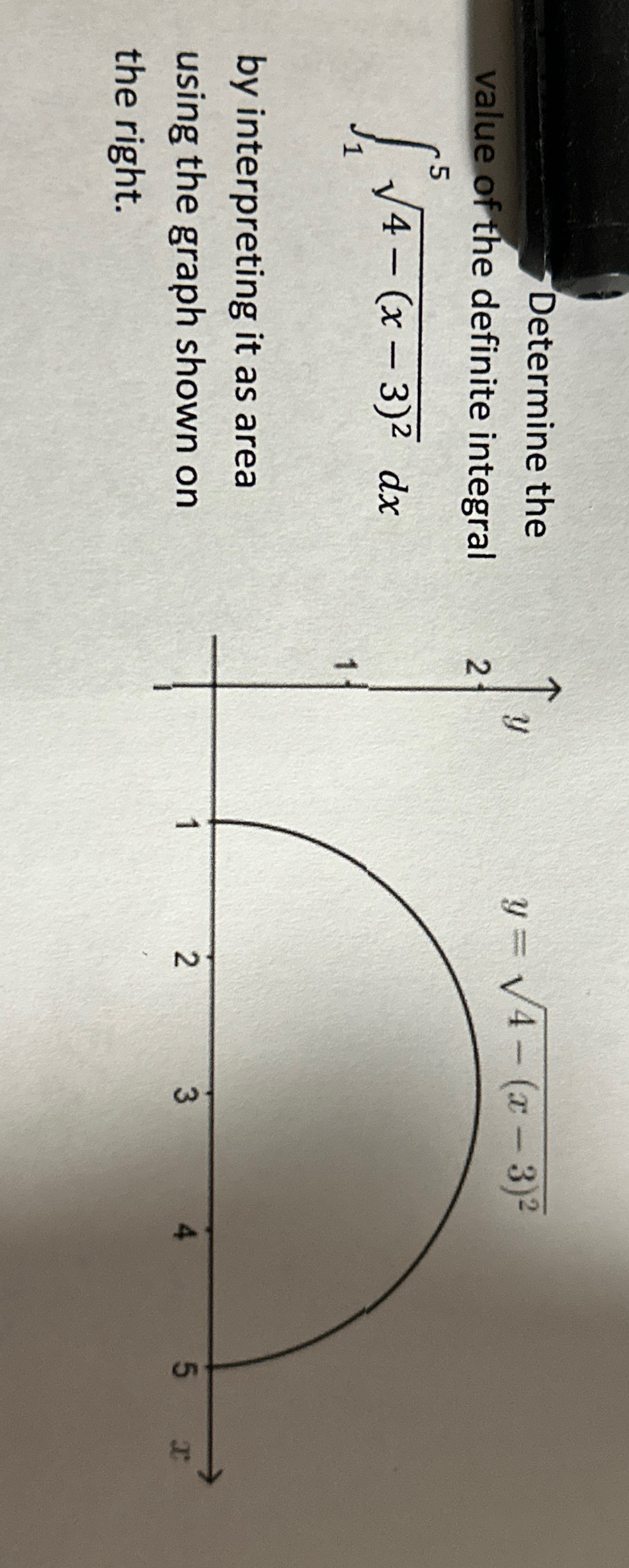 Solved Determine the value of the definite | Chegg.com