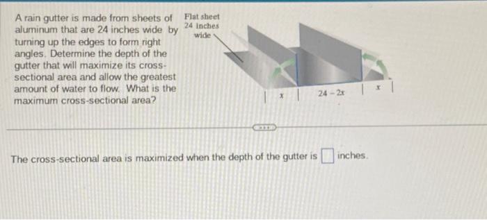 Solved A rain gutter is made from sheets of aluminum that | Chegg.com
