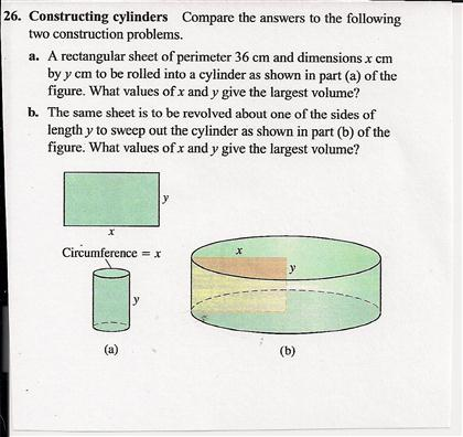 Solved a. A rectangle sheet of perimeter 36 cm and | Chegg.com