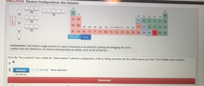 Solved SIMULATION Electron Configurations: Box Notation | Chegg.com