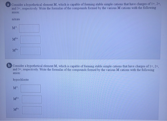 Solved a Consider a hypothetical element M, which is capable | Chegg.com Solved a Consider a hypothetical element M, which is capable | Chegg.com