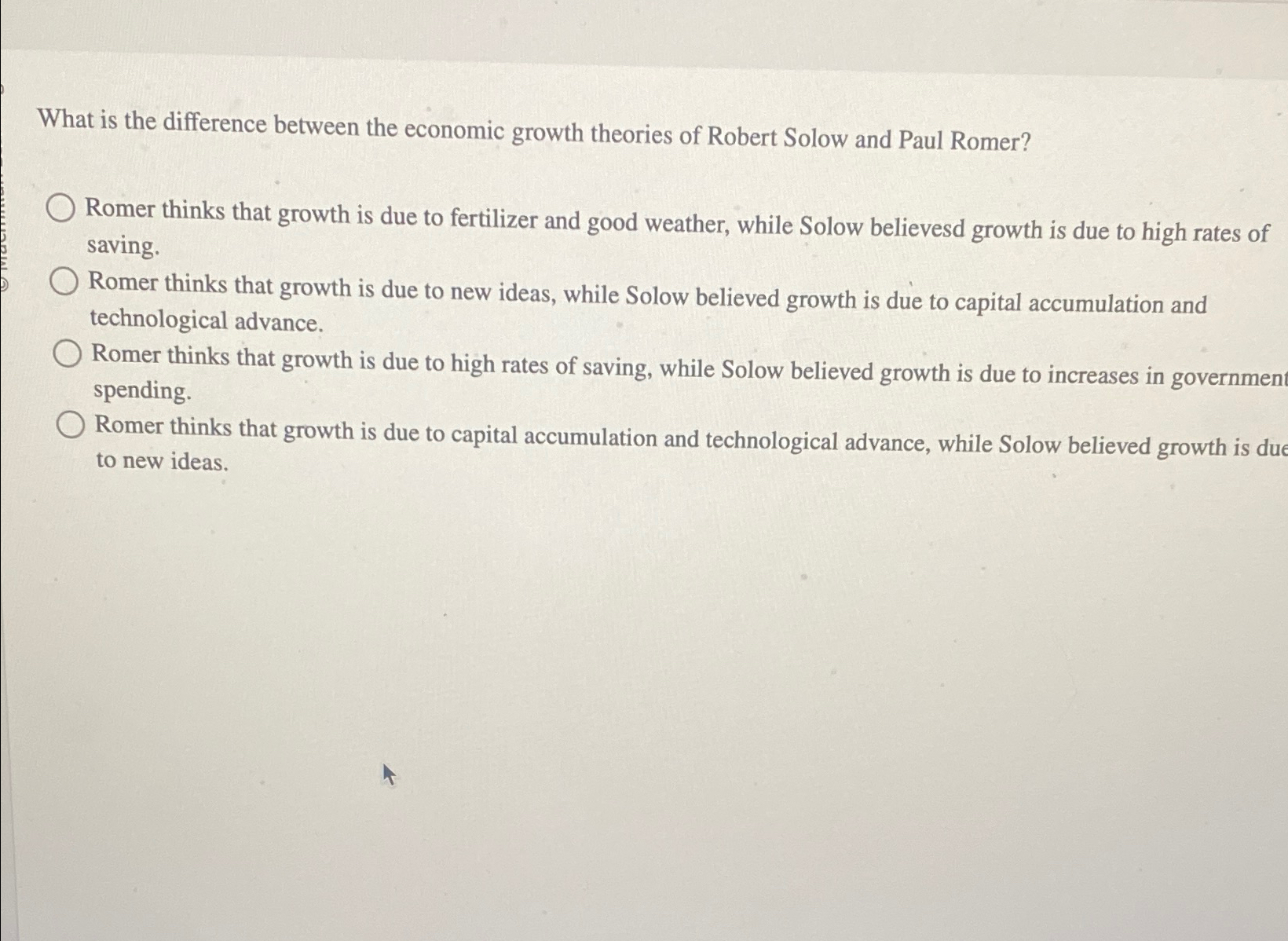 Solved What is the difference between the economic growth | Chegg.com