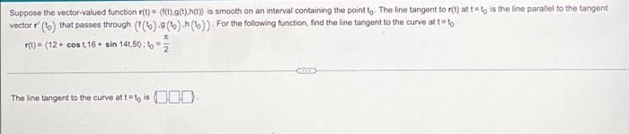 Solved Suppose the vector-valued function | Chegg.com