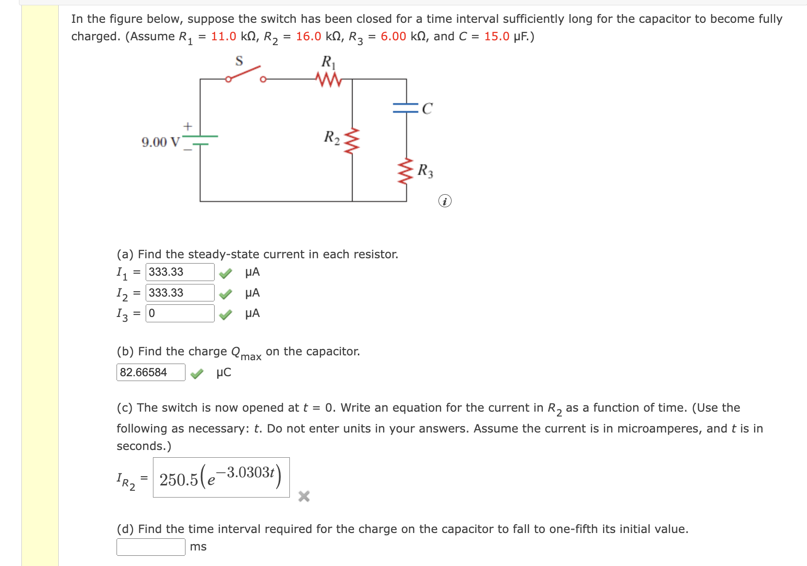 Solved In the figure below, suppose the switch has been | Chegg.com