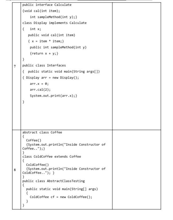 Solved Q1. Write the output for the following code segments. | Chegg.com