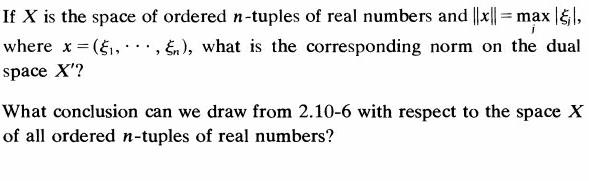 Solved If X is the space of ordered n-tuples of real numbers | Chegg.com